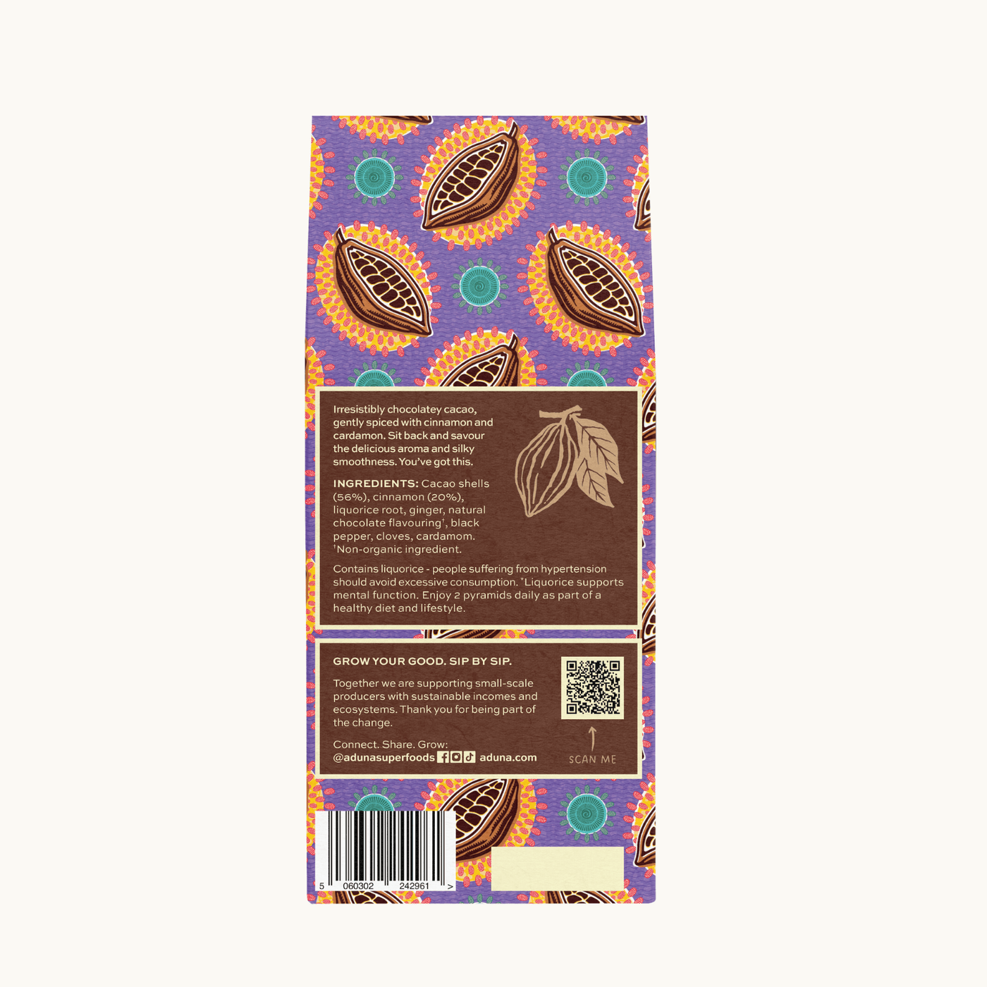 Aduna Relax Cacao Super Tea with Cinnamon